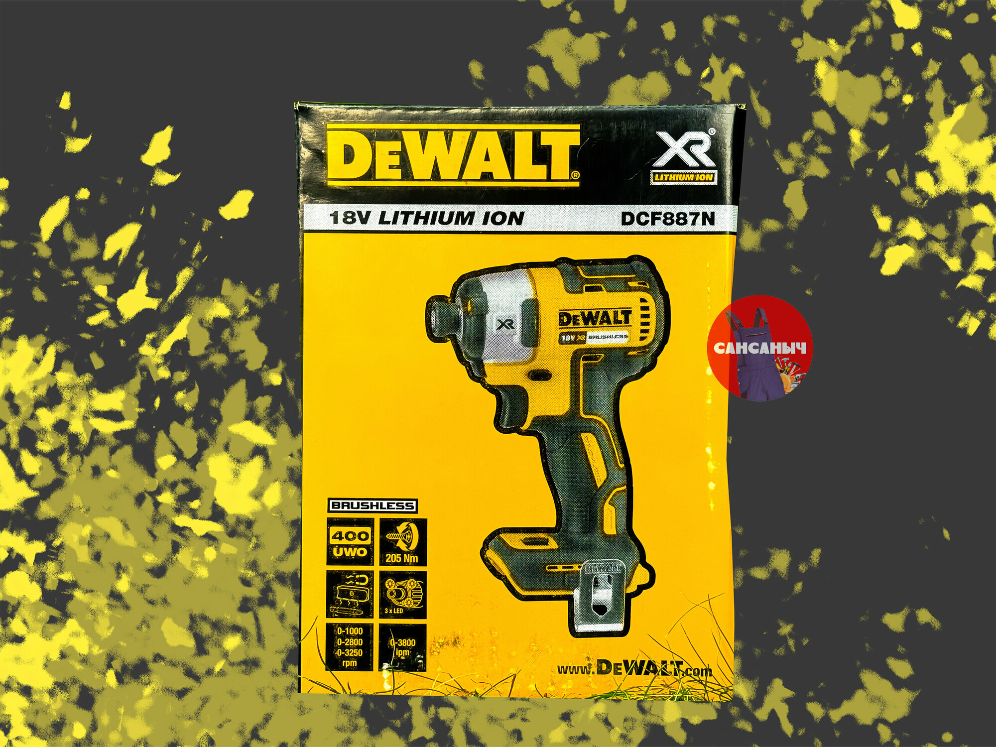 Aккумулятopный импульсный шуруповеpт (винтоверт) DeWalt DCF887N 18В