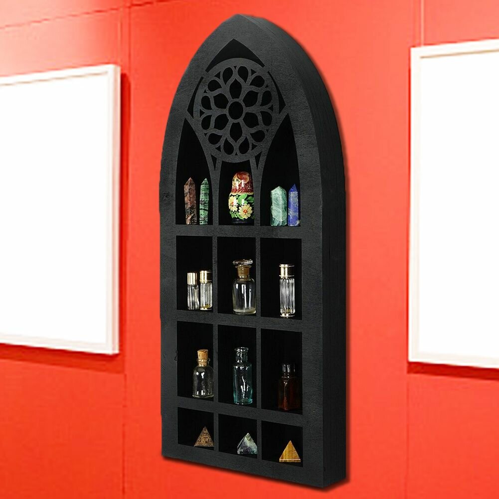 Полка для мелких предметов в форме черной луны, домашний декор