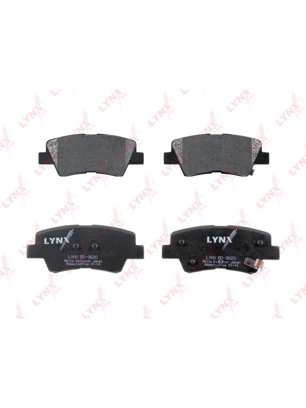 Колодки тормозные дисковые задние LYNXauto BD-3620