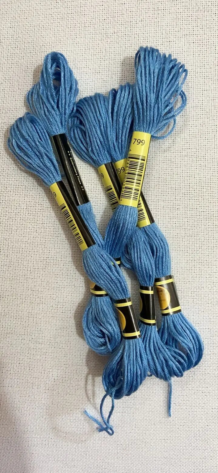 10PCS/LOL Set Cross Stitch Thread Embroidery Floss For Beginners DIY No Repeat Rainbow DMC CODE 869