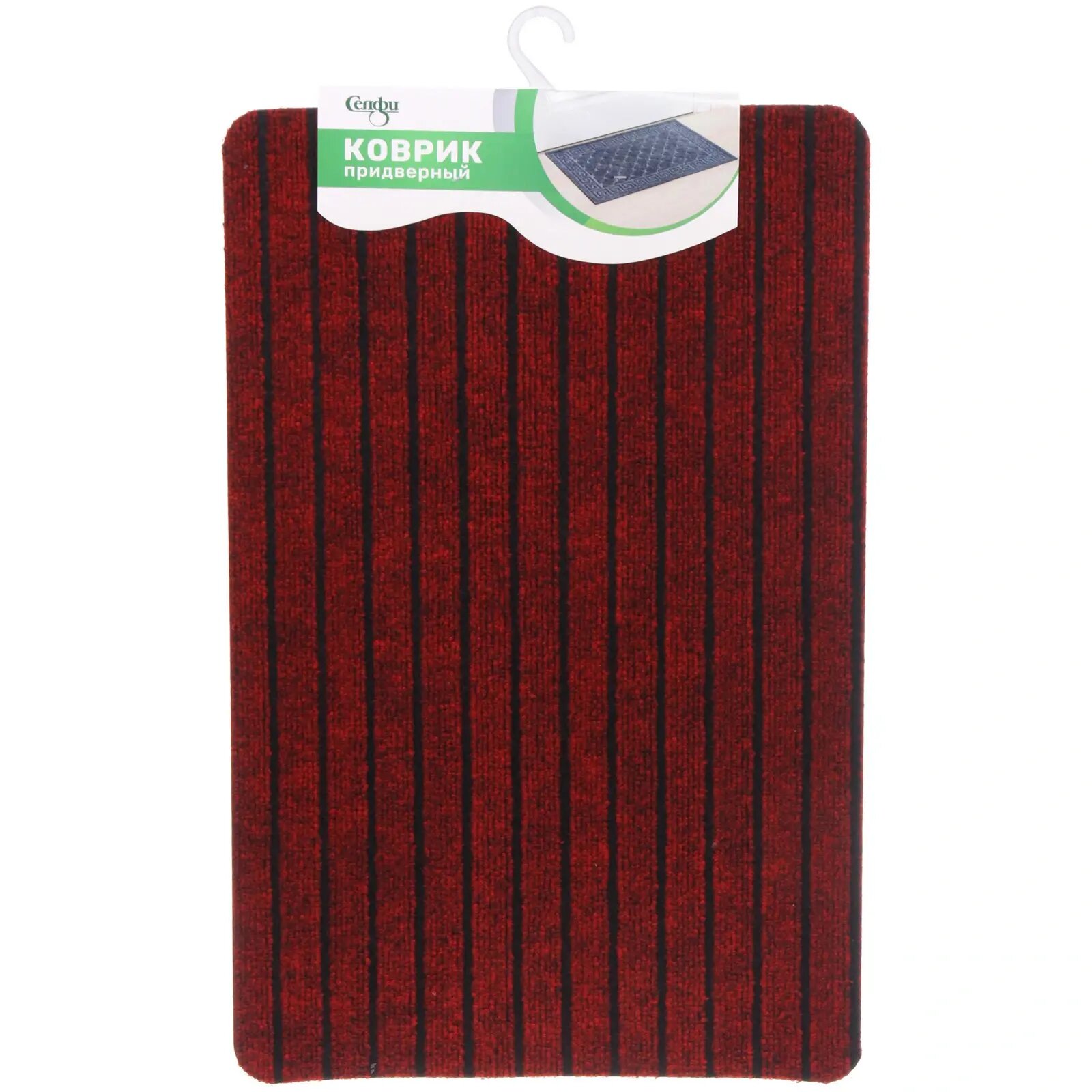 Коврик придверный «Гранит» 43х68 см, красный, влаговпитывающий, резиновая основа