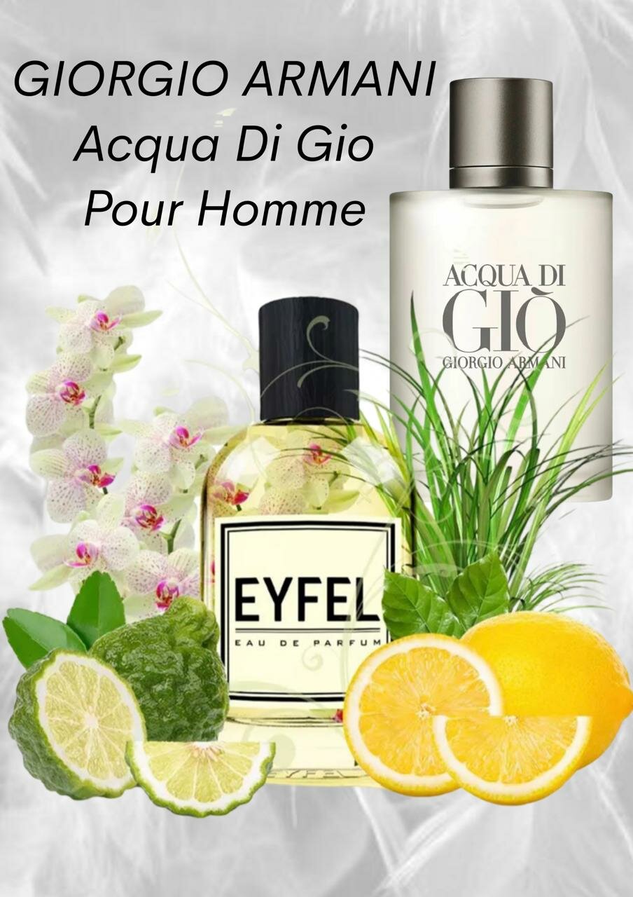 Духи мужские EYFEL M1 Acqua di Gio, фужерные водяные, парфюм, 50мл