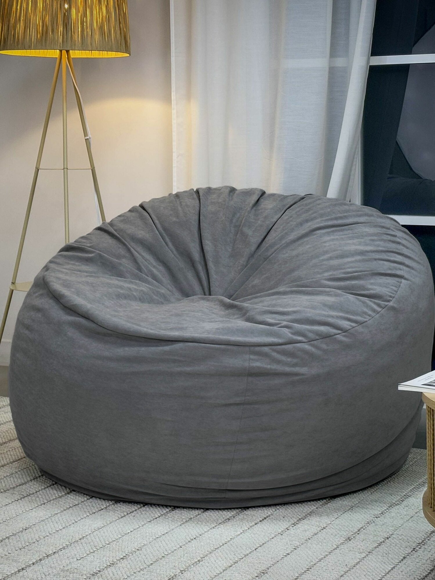 Кресло Агитарси, лофтмебель, серый, велюр