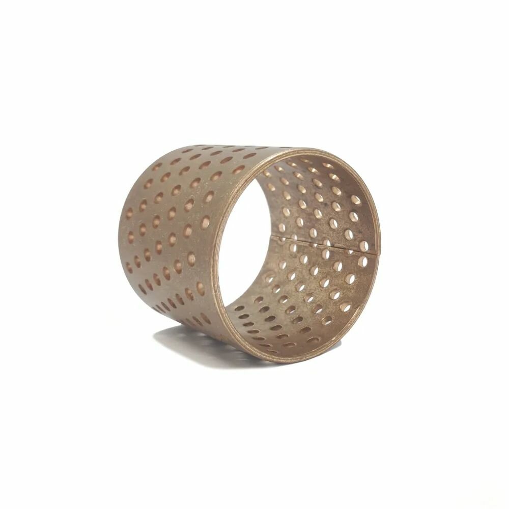 Бронзовая разрезная свертная втулка FB092 40x44x40 / Скользящий подшипник / Металлосвертная втулка с перфорацией / для манипуляторов и спец. Техники