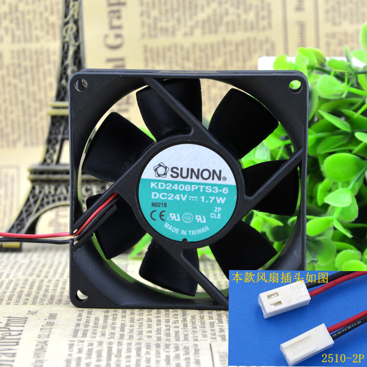 SUNON KD2408PTS3-6 8025 80mm 80*80*25 Mm DC 24V 1.7W Axial Radiator Вентилятор охлаждения