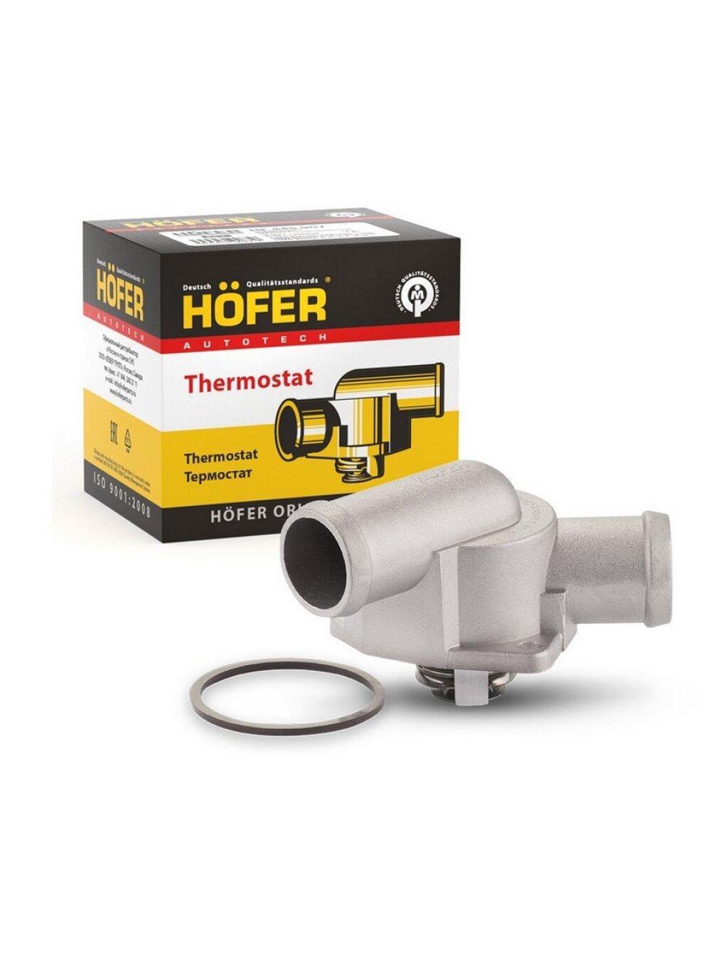 Крышка термостата для а/м ВАЗ 21082 "HOFER" с термоэлементом