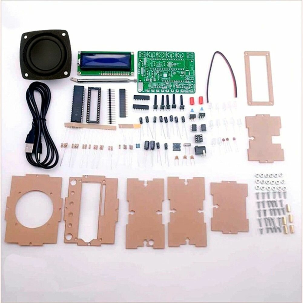 OZ-URJSH-DIY электронный комплект FM радиоприемник модуль 51 MCU LCD FM цифровой радио модуль