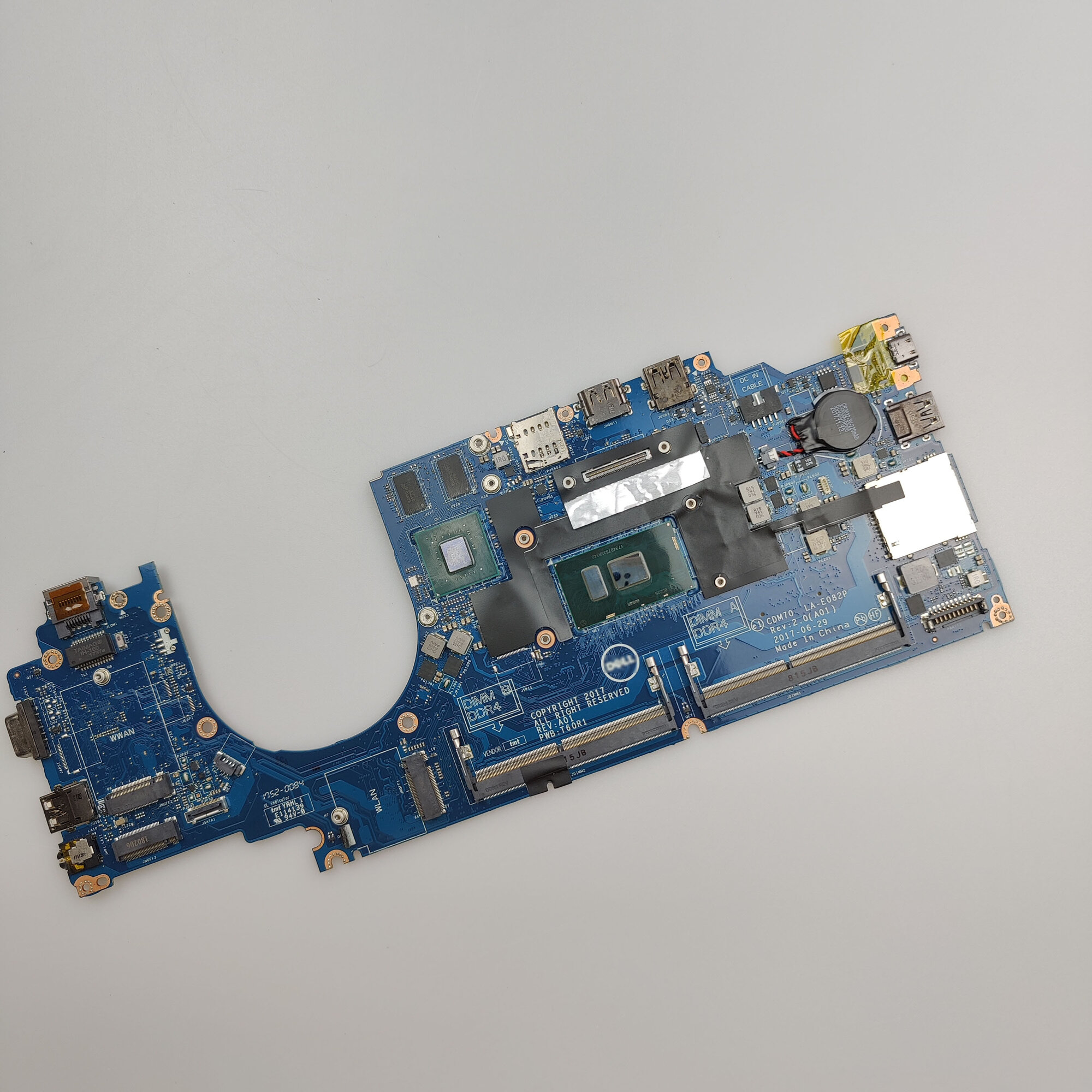 Для Материнская плата ноутбука CN-0RY08D Dell Latitude 14" 5480 E5480 Series I5-7200U дискретный LA-E082P