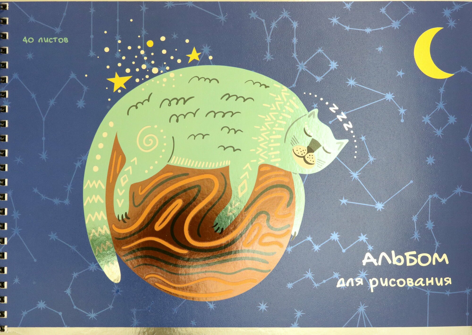 Альбом для рисования Кошачья планета, А4, 40 листов