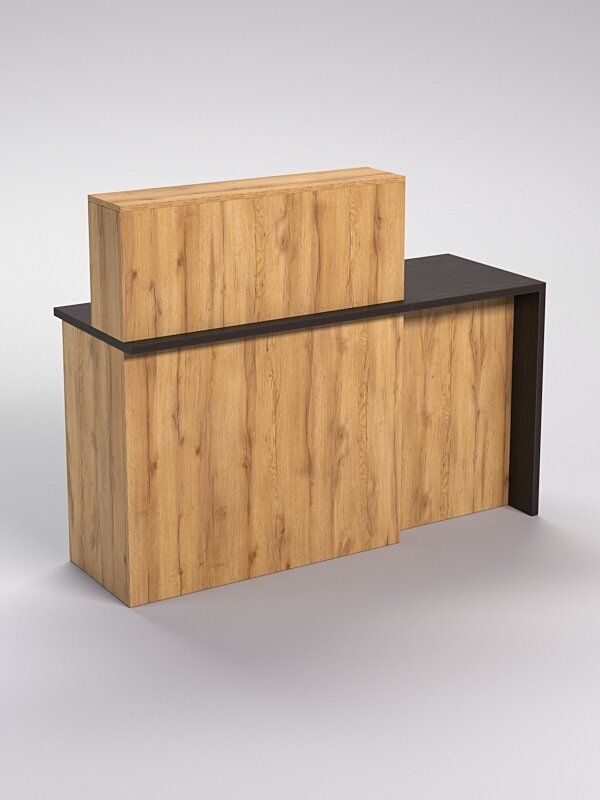 Ресепшн "Лирика" №1-П, Дуб Венге + Дуб Золотистый. Производитель товара - компания Westcom.