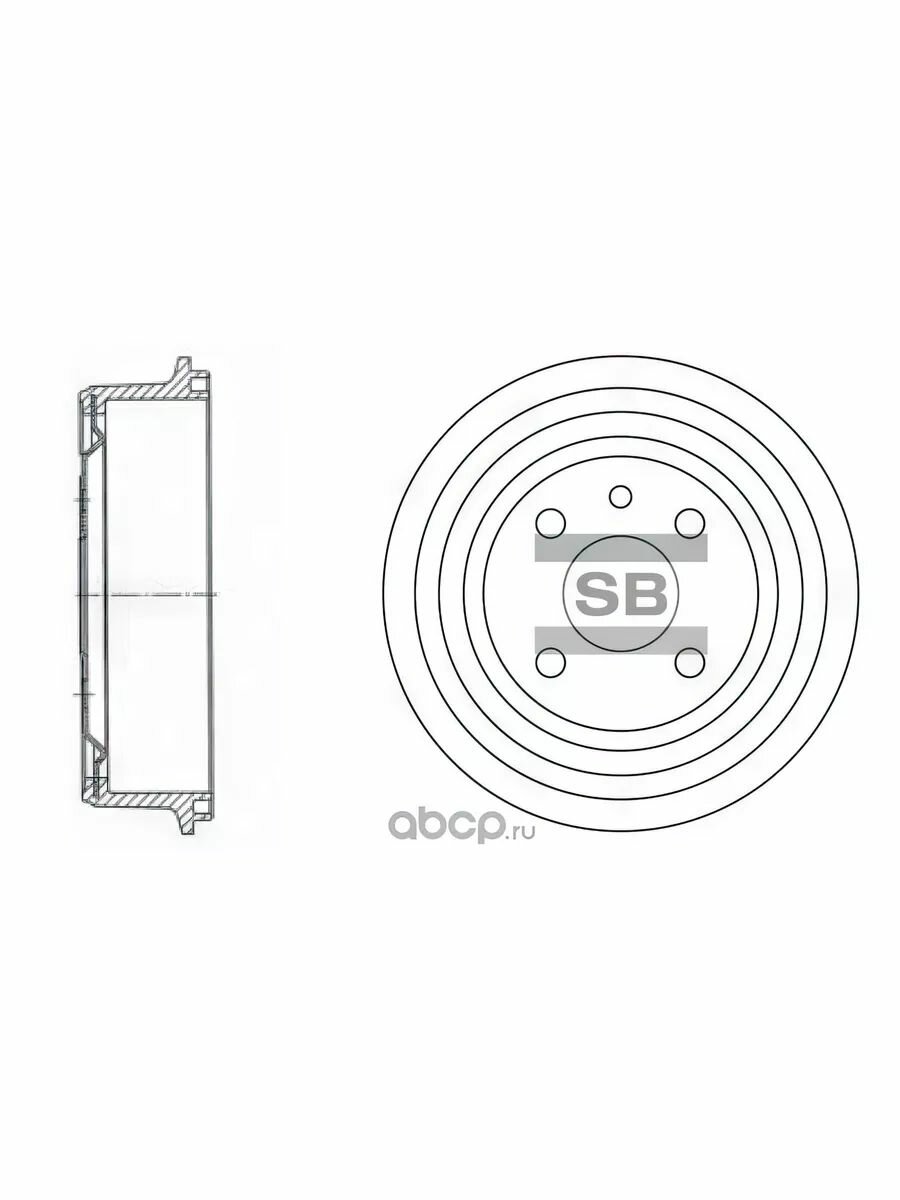 Тормозной барабан DAEWOO Espero Lanos Nexia Nubira OPEL