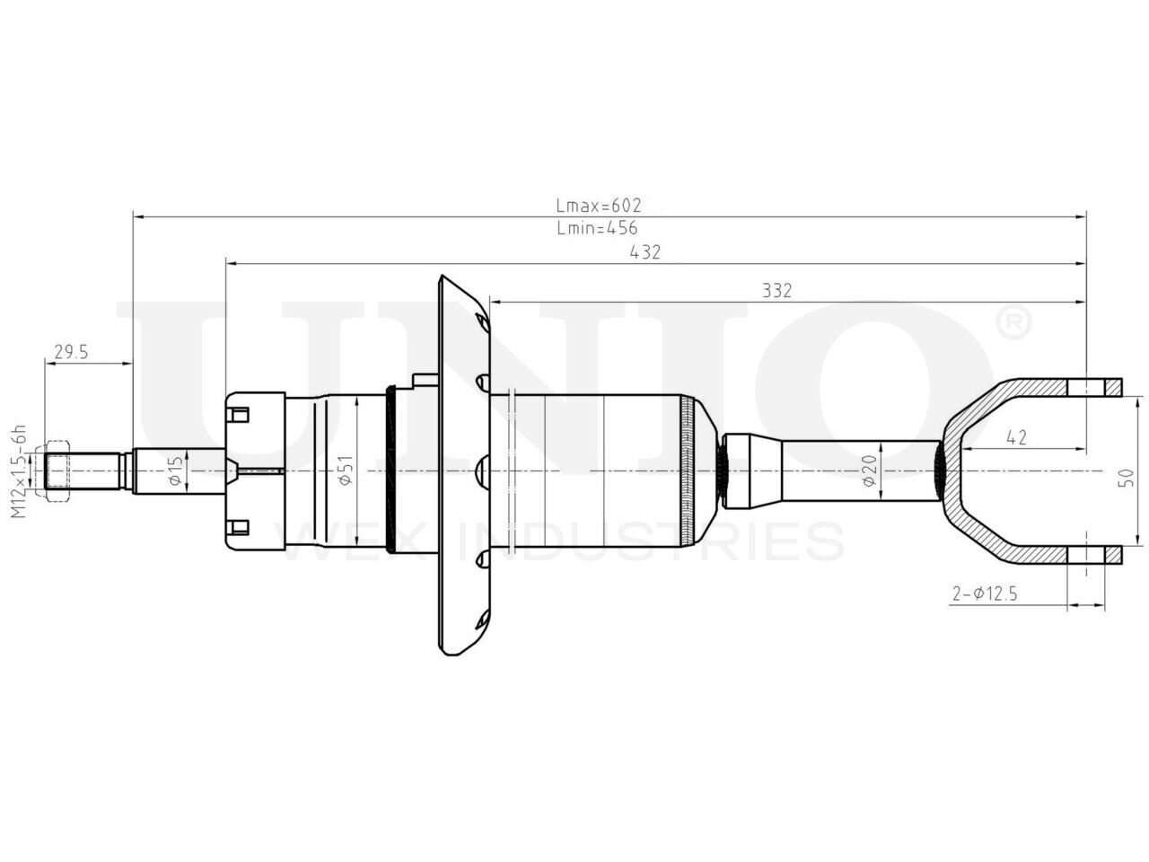 Амортизатор газовый передней подвески, для Фольксваген Пассат B5 96-, Ауди A6 II 97-, A4 94-, Volkswagen Passat Audi 94-, артикул SAB-10441 производителя UNIO