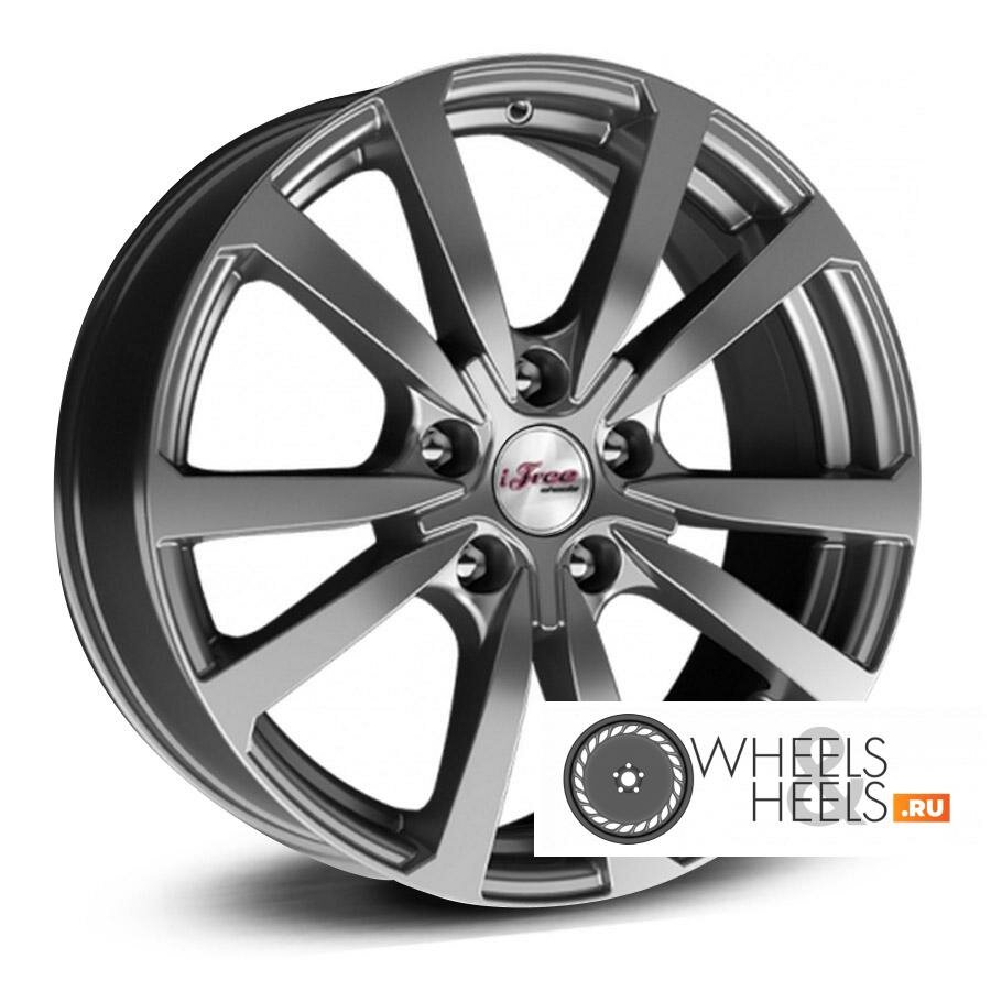 Диск автомобильный литой iFree Бэнкс 17x7 5x108 et45 dia67.1 Антрацитовый