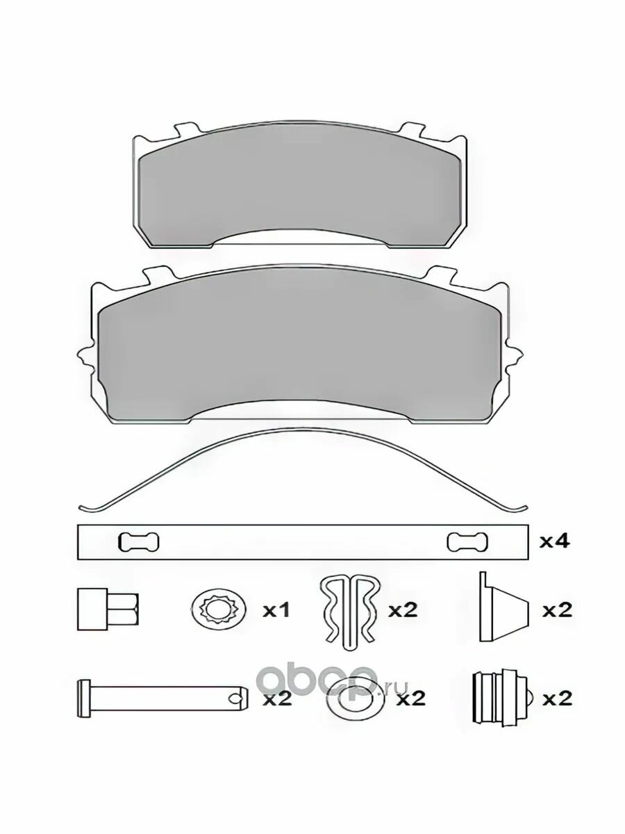 Тормозные колодки WVA29115 29148 29183 с р к, перед зад