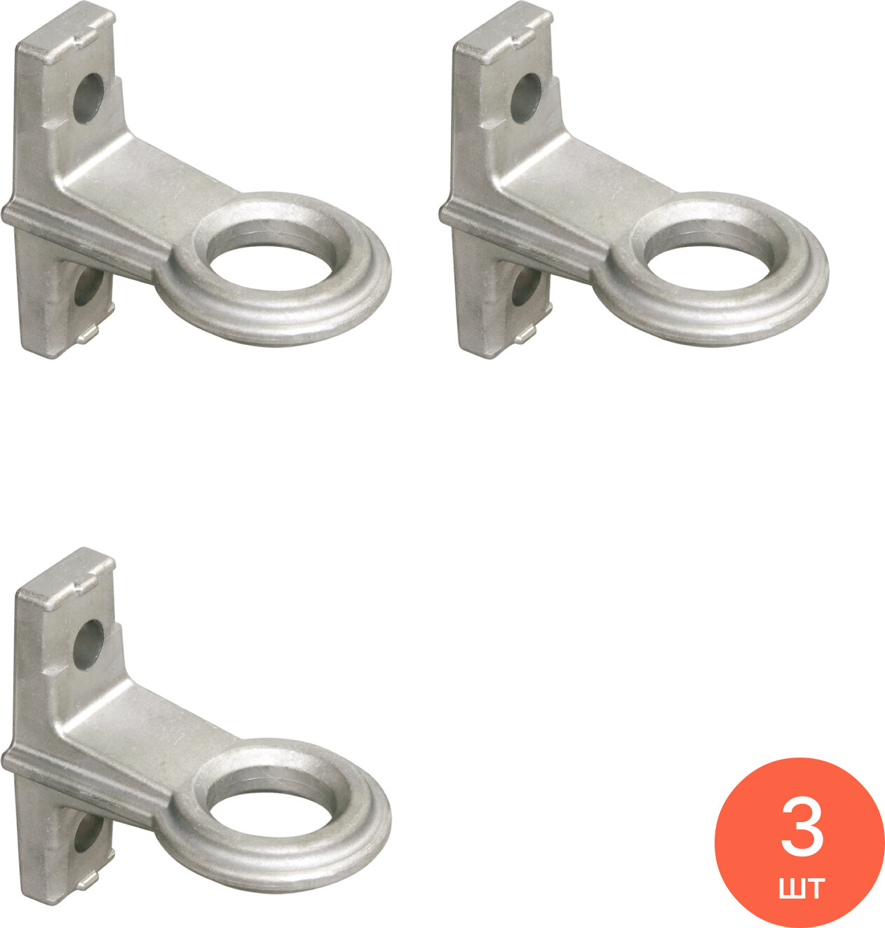 Кронштейн крепежный IEK / ИЭК КАМ-4000 (CA 1500/2000, SO 253) анкерный, из алюминия, разрушающая нагрузка 20000Н / крепеж (комплект из 3 шт)