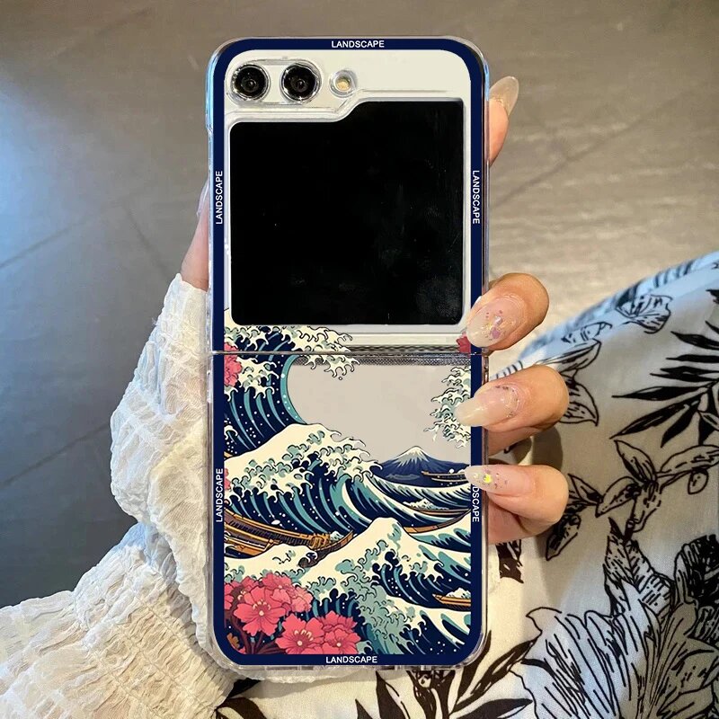 Японский чехол для телефона Fuji Landscape Ocean Wave для Samsung Style 4, For Samsung ZFlip 7