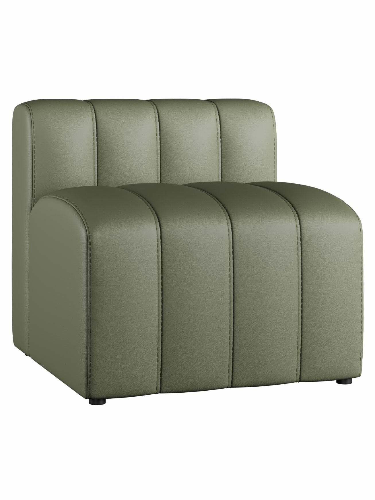 Кухонный диван, уголок Эра, с мягким сиденьем, со спинкой, 67х70х67 см, Зеленый, экокожа