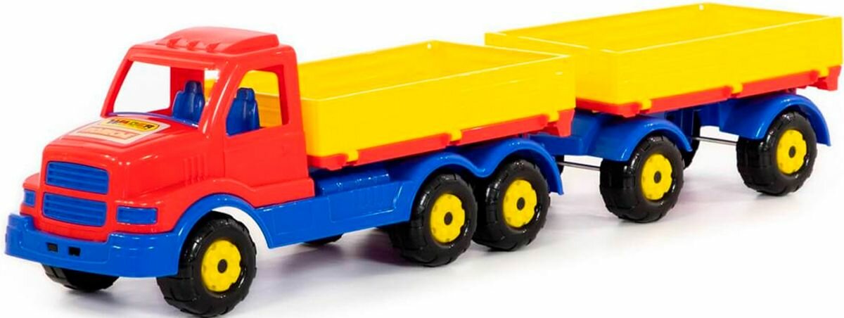 Пластиковая модель "Автомобиль Сталкер бортовой с прицепом" для детей, игрушечный транспорт, машинка детская, сюжетно-ролевая игрушка для игр в песочнице и дома