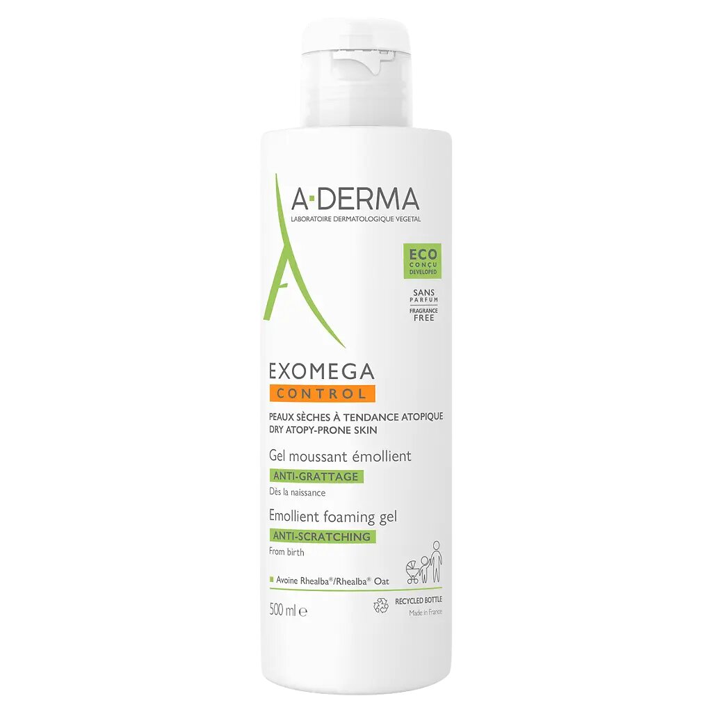 A-Derma Exomega Control Гель смягчающий пенящийся для сухой кожи 500 мл 1 шт