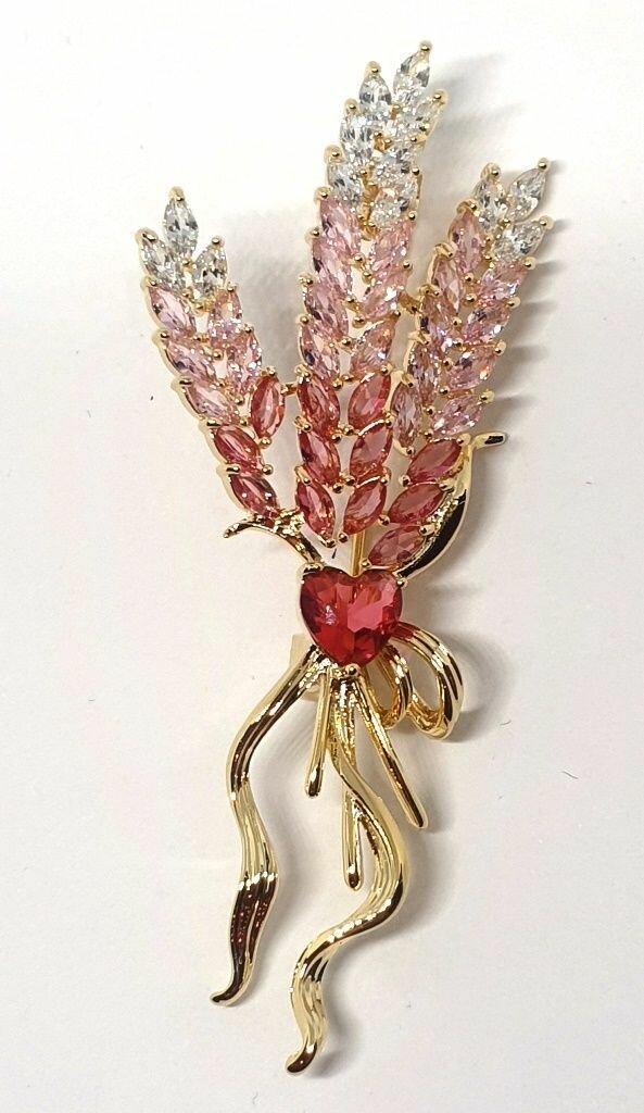 Брошь, стразы