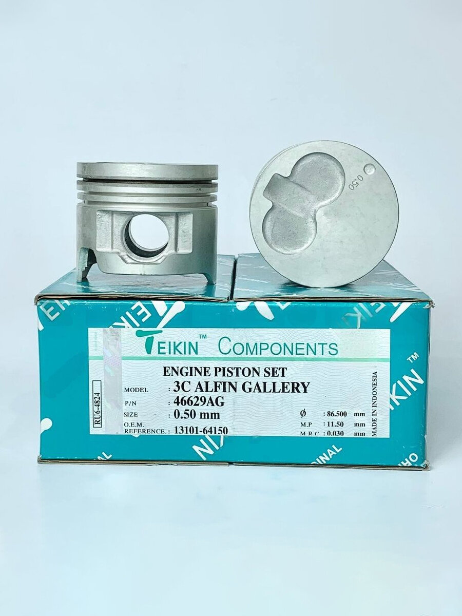 Комплект поршней Teikin 46629AG.050, для TOYOTA 3C, передний, серебристый