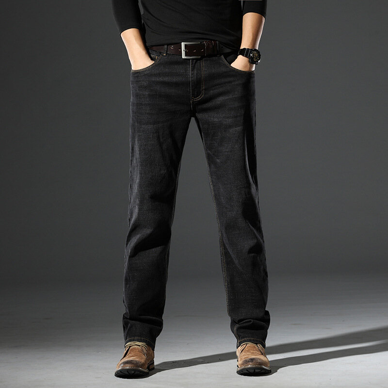 Охоты Брюки JYL Чистый цвет Нов. джинсы муж. эластич. делов. муж. деним штаны муж. длин. штаны прямой нога штаны 91319133 regular/38