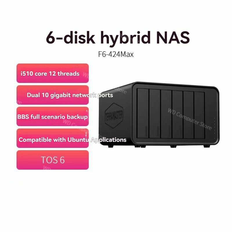 Охранное оборудование для дома и дачи NAS TERRAMASTER F6 - 424Max i5 8G 6 - разрядный
