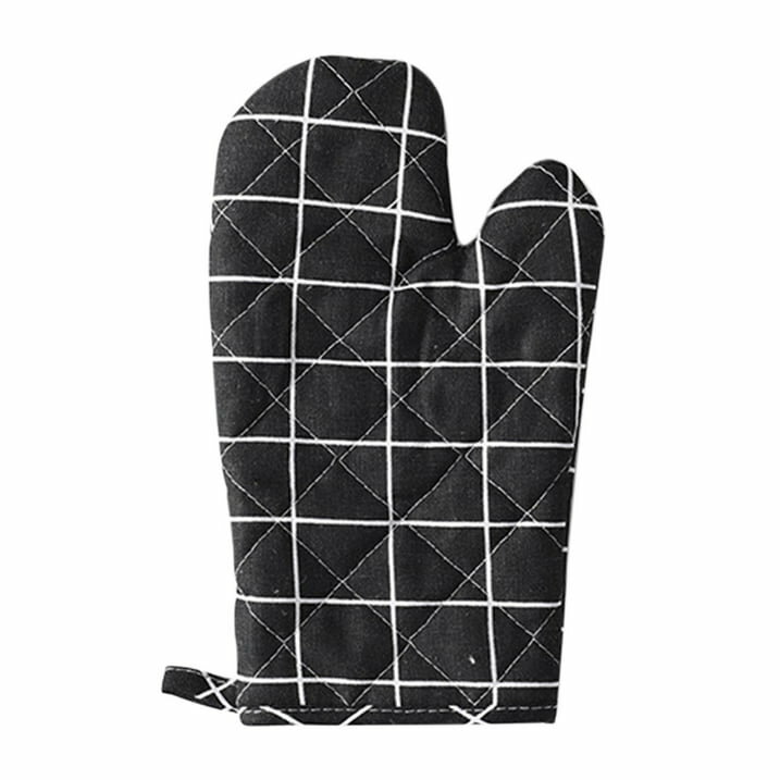 Poaug Потовые перчатки со скидкой 2шт Потовые перчатки Гриль перчатки Скользкие кулинарные перчатки для готовки Выпечки Гриляния Черный Размер 27x16 см Материал Силикон 100% хлопок 9.84x8.66x0.79 дюйма