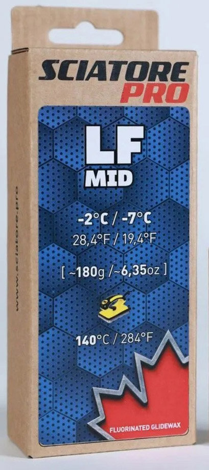 Парафин лыжный Sciatore Pro LF MID 180гр. синий -2°.-7°