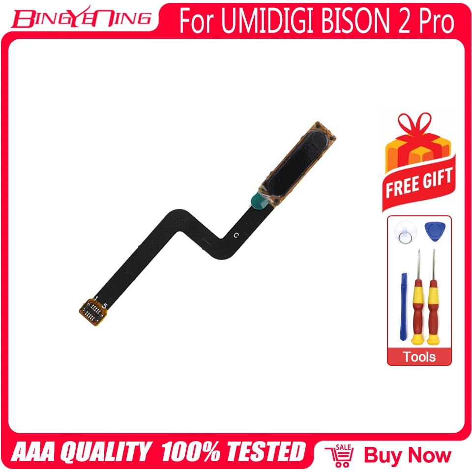 100% Новый оригинальный кабель с кнопкой отпечатка пальца запасные части для мобильного телефона Umidigi BISON 2 Pro