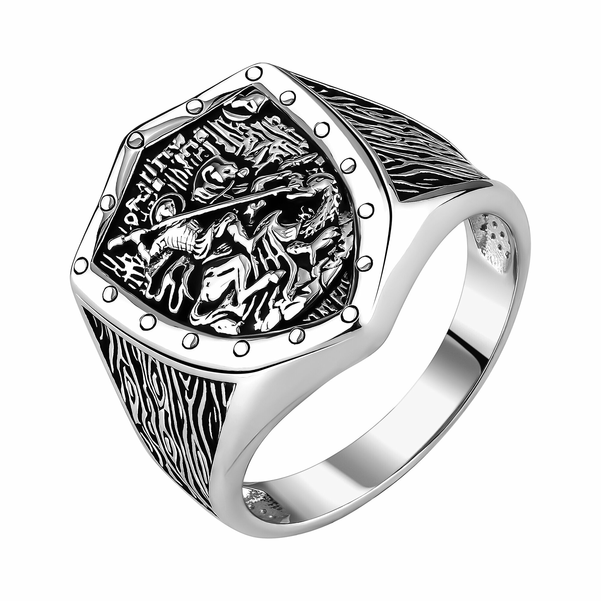 Печатка, серебро, 925 проба, родирование