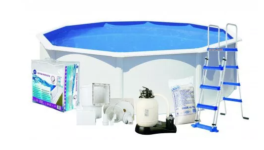 Бассейн GRE, морозостойкий, круглый, каркасный, 460x132см, голубой, 19.4т