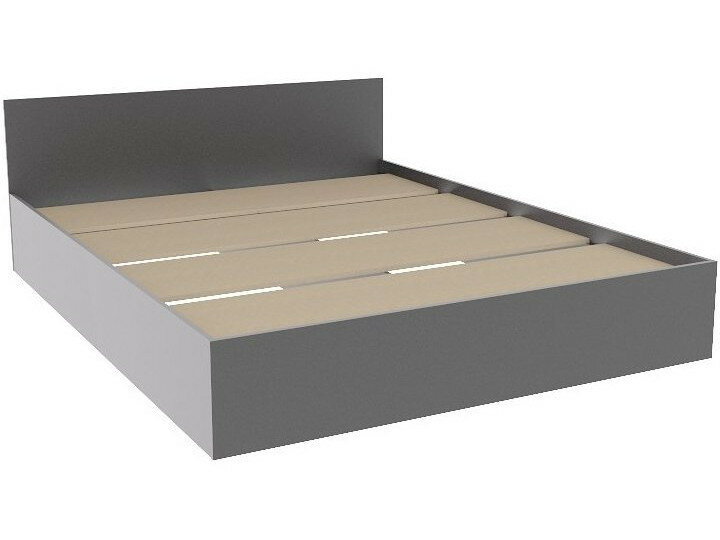 Кровать, в современном стиле, корпус ЛДСП, КРМ 1600.1 (МП/2) Графит