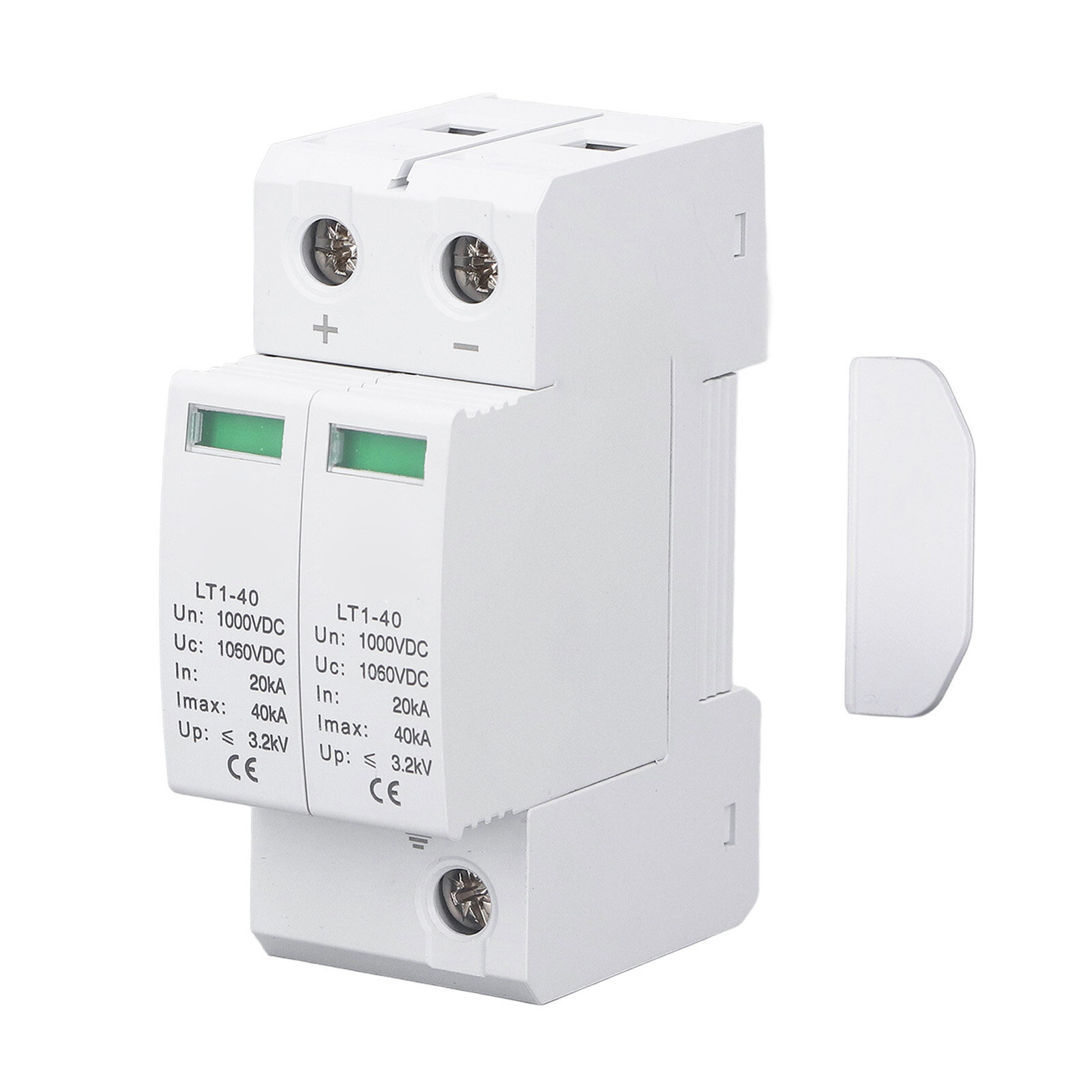 Устройство защиты от перенапряжения 2P, огнестойкое, модульное, для фотоэлектрических систем, жилых и офисных зданий, DC1000V