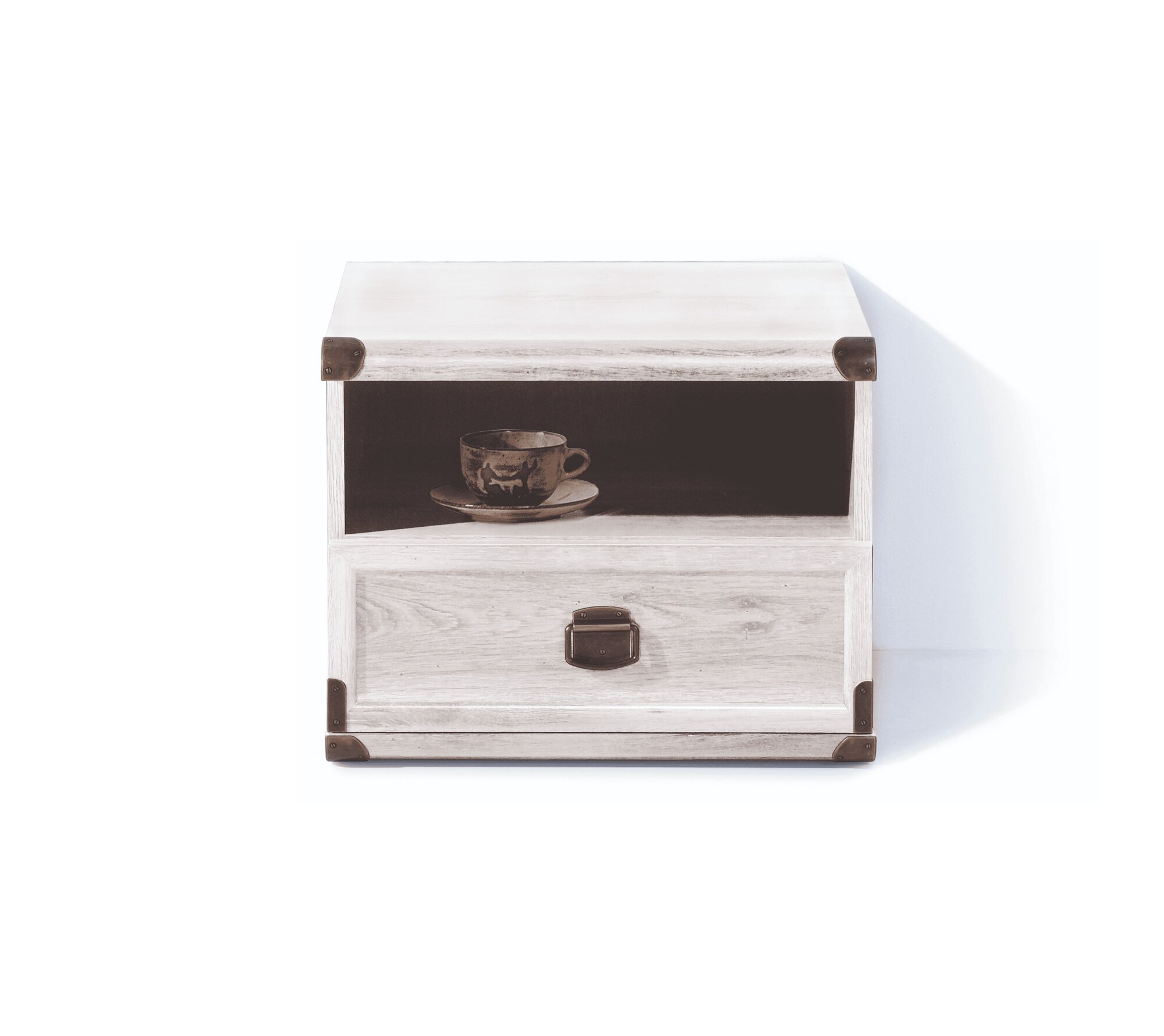 Тумба прикроватная БРВ Мебель индиана JKOM 1s Сосна каньйон Размеры: Высота 405мм Глубина 400мм Ширина 500мм