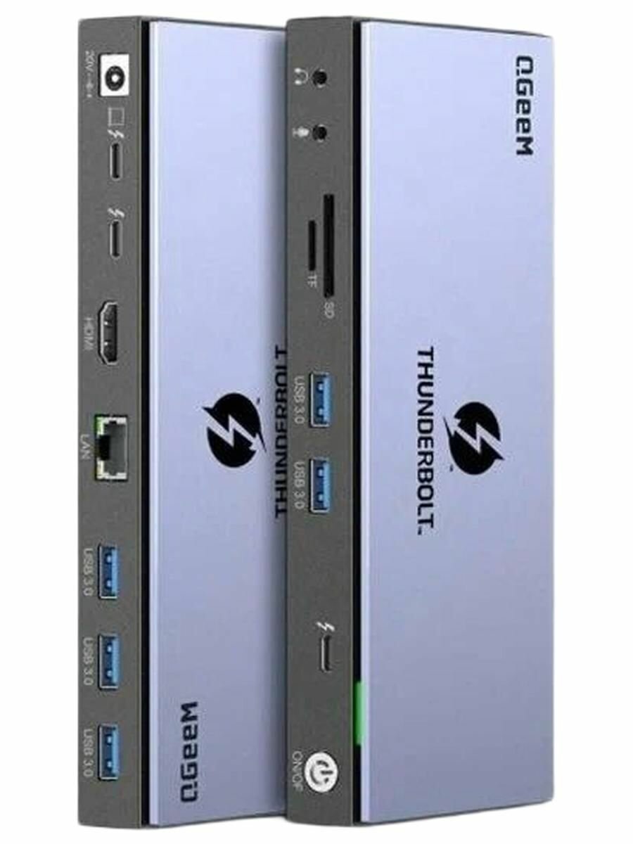 Мультифункциональная док-станция KS-is Thunderbolt4 15 в 1 для ноутбука (порт репликатор, концентратор)
