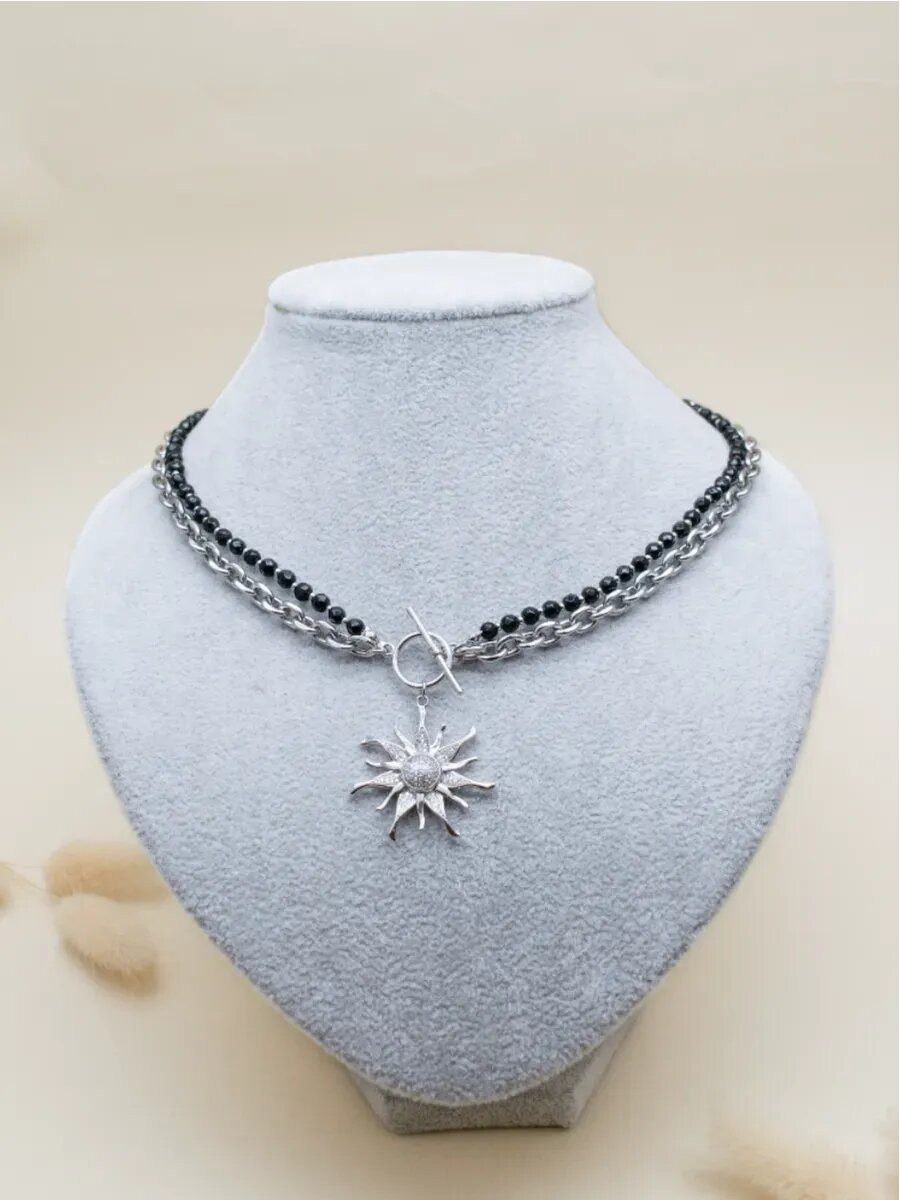 Колье, агат, перламутр