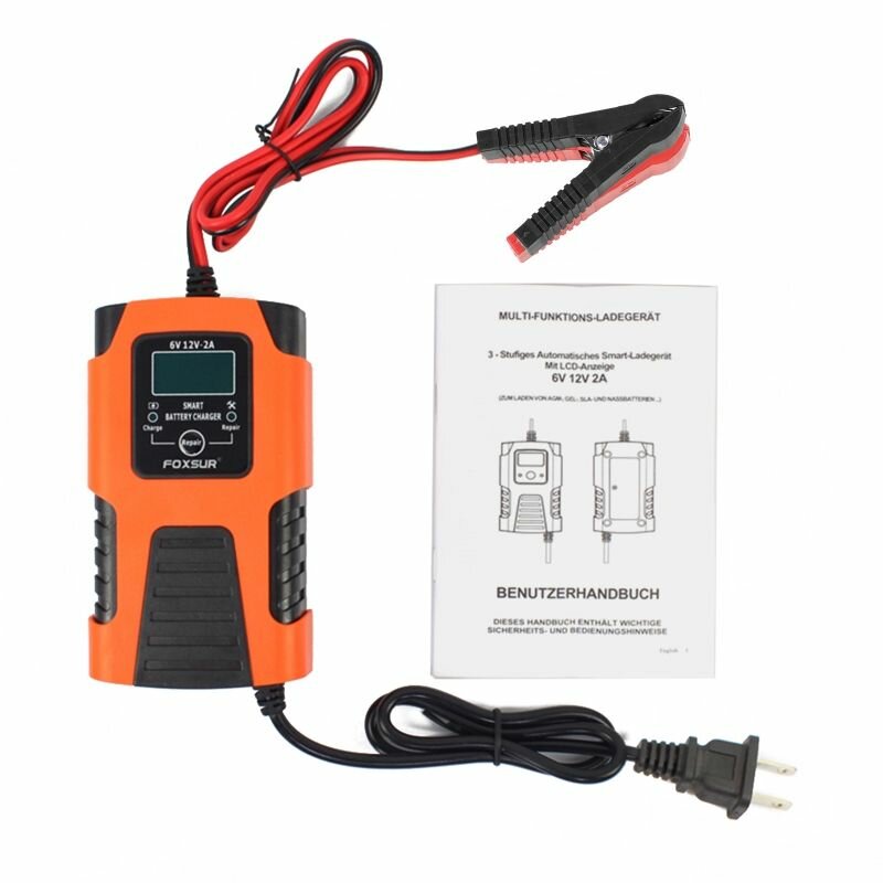 Авто мотоцикл 6V12V зарядное устройство, красный, стандарт США