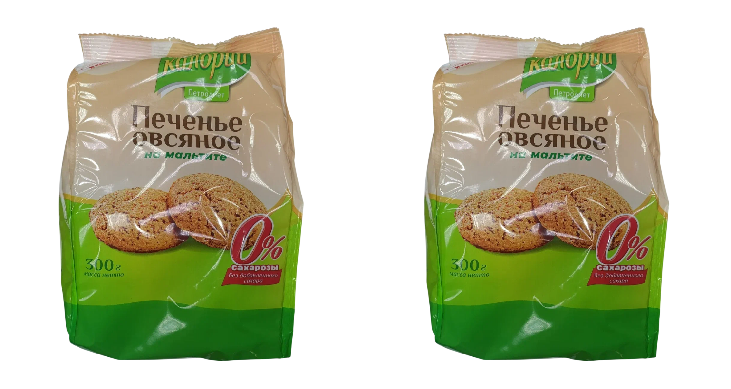 Печенье "Петродиет" Овсяное "Баланс калорий" на мальтите, 300 г, 2 уп