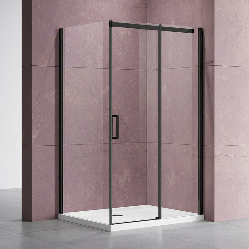Душевой уголок Vincea Dice VSR-4D8014CLB 140х80 см, профиль черный