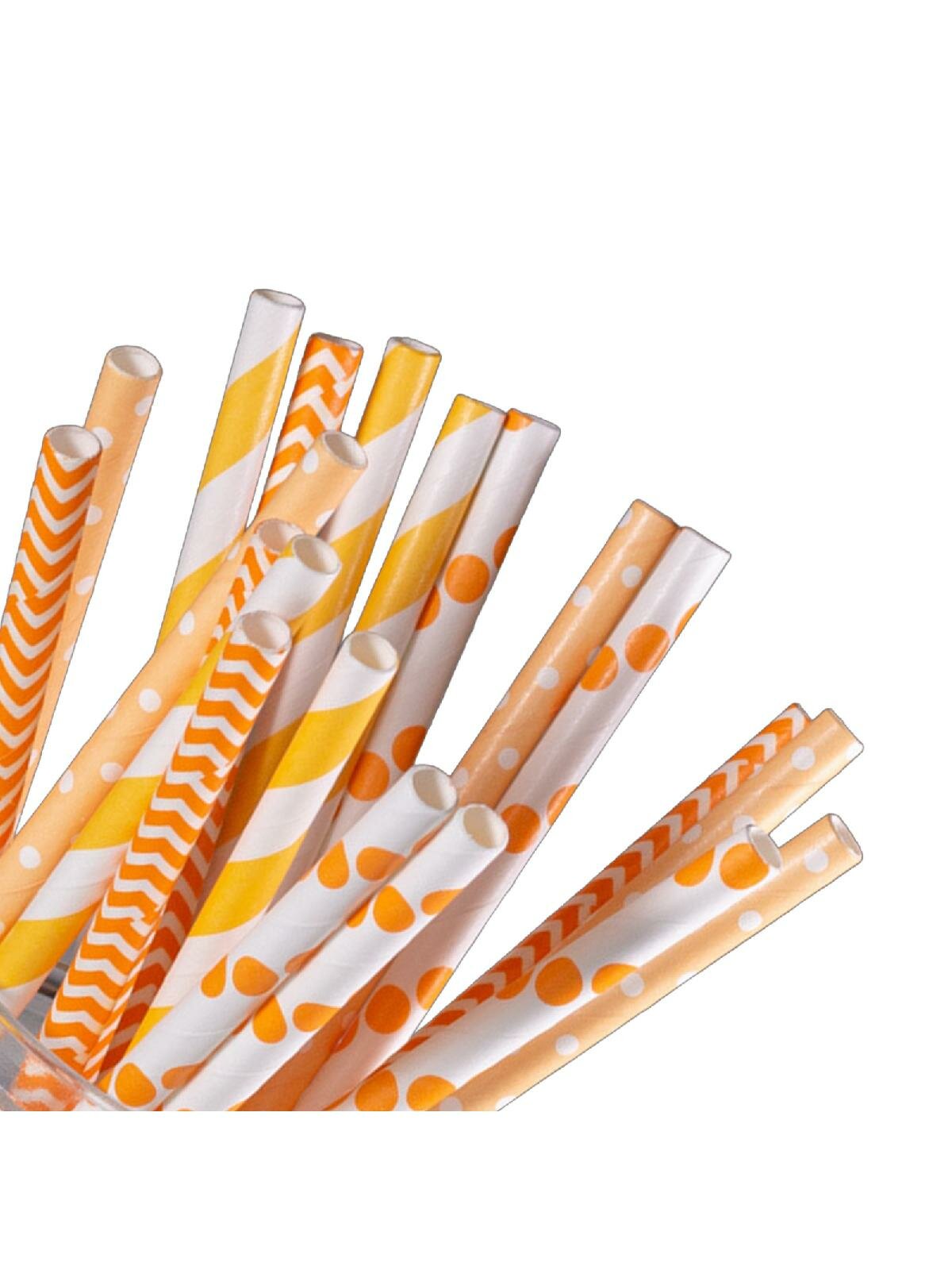 Упаковка из 100 разноцветных трубочек из перерабатываемой бумаги с прямыми трубочками, аксессуары для стаканчиков, бумажные трубочки для питья, подходящие для питья