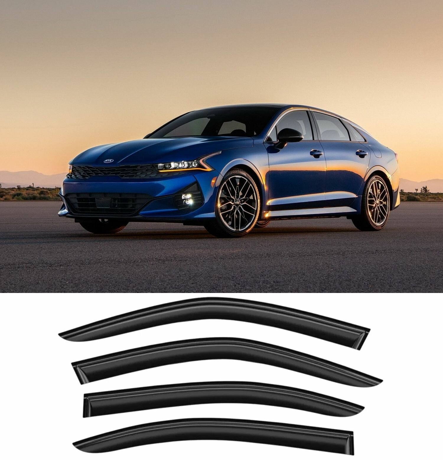 Дефлекторы боковых окон KIA K5 Киа (2019-2024)