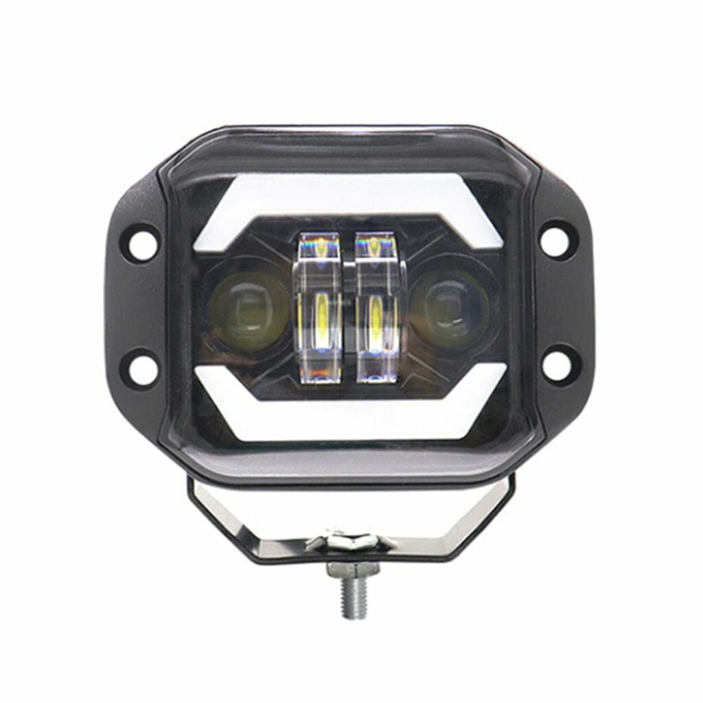 5-дюймовые светодиодные рабочие фары водонепроницаемые квадратные с угловыми глазами дальнего/ближнего света противотуманные для грузовиков, квадроциклов, UTV-лодок