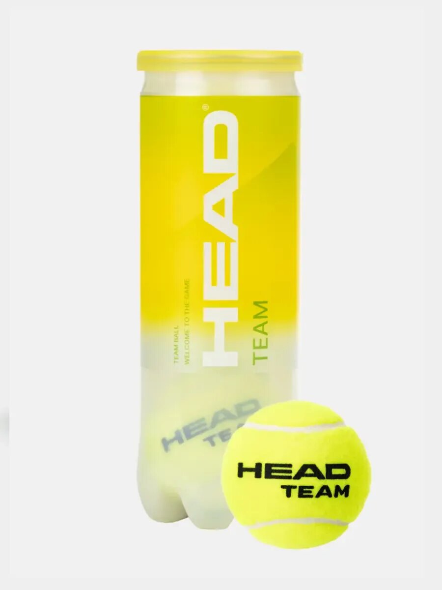 Мячи для большого тенниса HEAD Team 3B, упаковка 3 мяча, ITF — фото 1