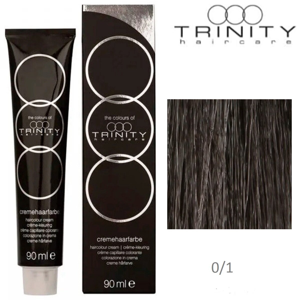 Trinity COT Тринити Крем краска для волос с кератином 0/1 пепельный корректор 90 мл