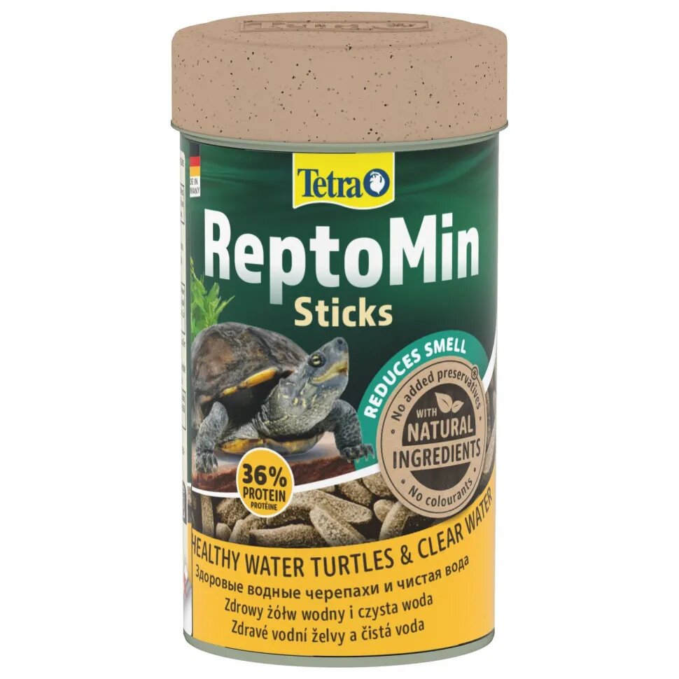 Сухой корм для рыб, рептилий, ракообразных Tetra ReptoMin Sticks, 100 мл, 22 г