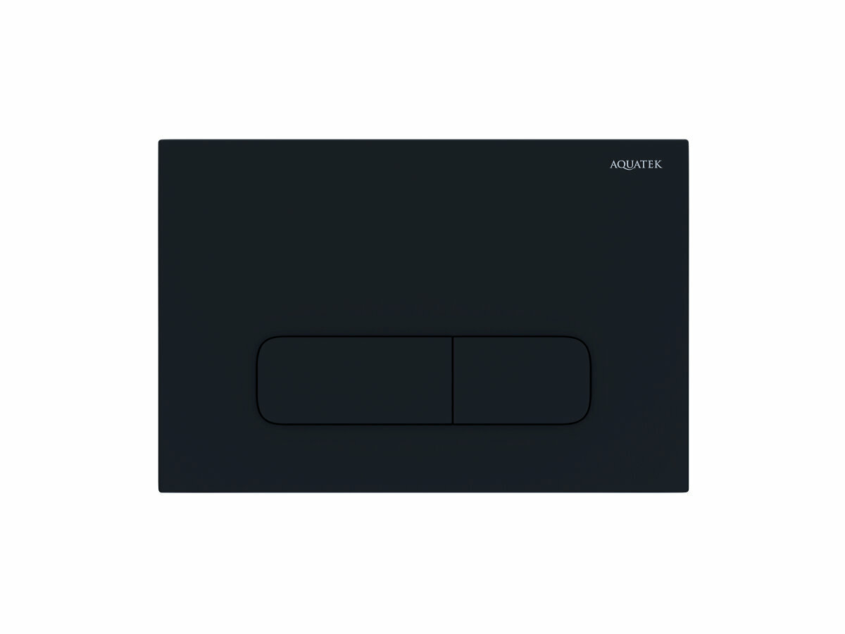 Панель смыва Aquatek 002DQ для INSP-0000001 Pneumo S, клавиши прямоугольные, чёрный матовый PNS-0000010