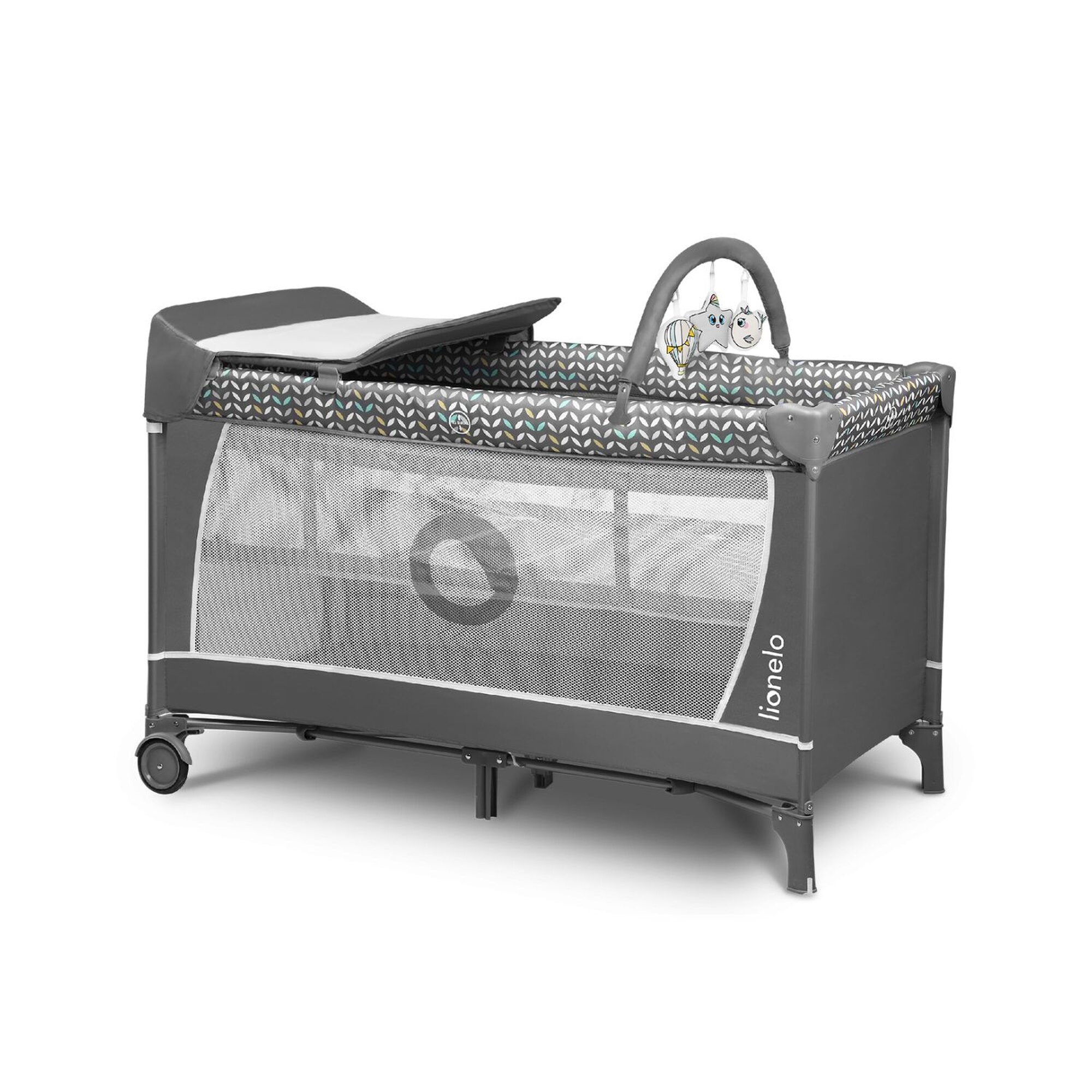 Кроватка-манеж Lionelo Flower, для путешествий, с матрасом, 123x40 см