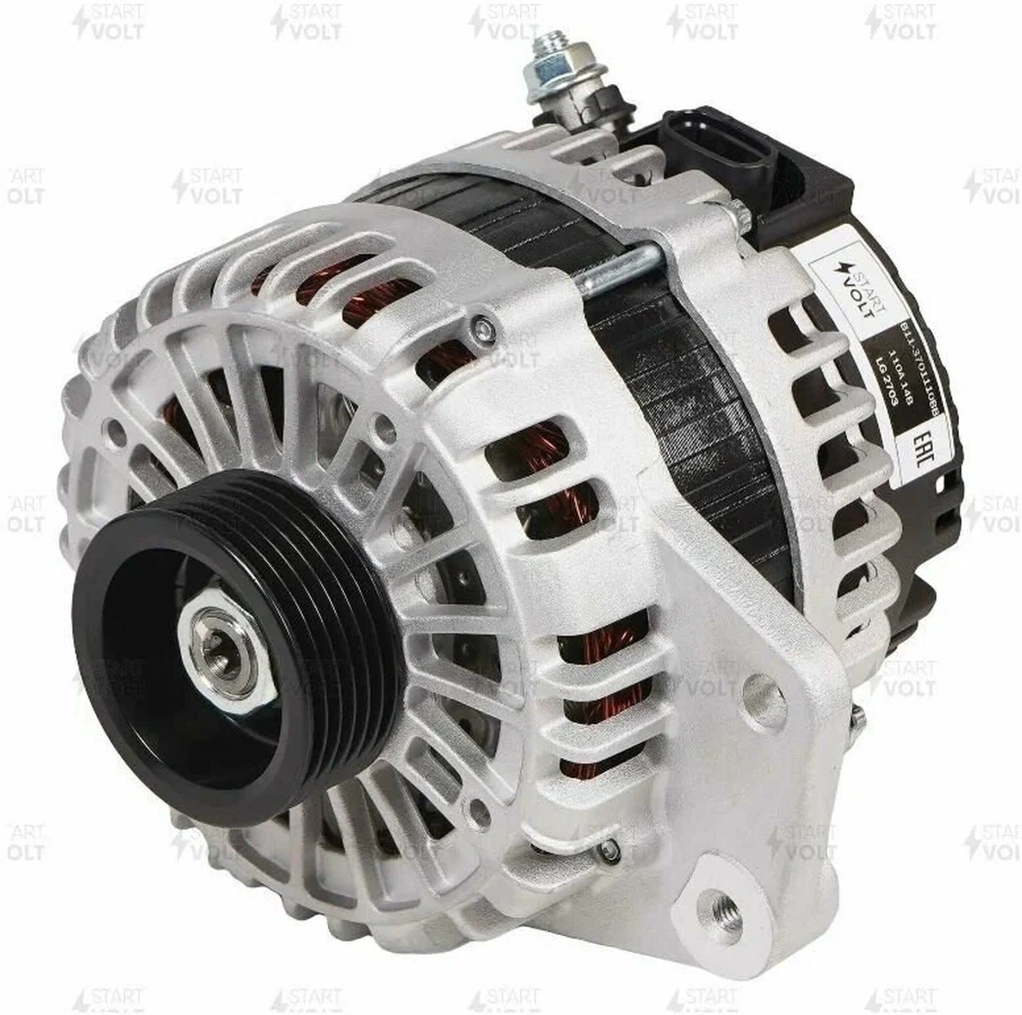 Генератор для а/м Chery Tiggo T11 (05-)/Tiggo 5 (15-) 1.6i/1.8i/2.0i 110A (LG 2703), STARTVOLT LG2703