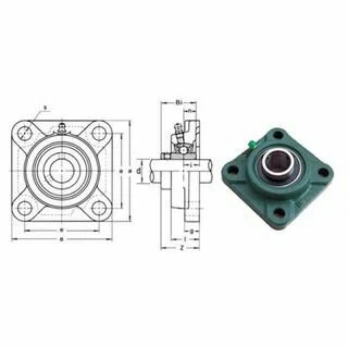 Подшипник UCF207, APP-GROUP, радиальный, наружный диаметр 117 мм 480207